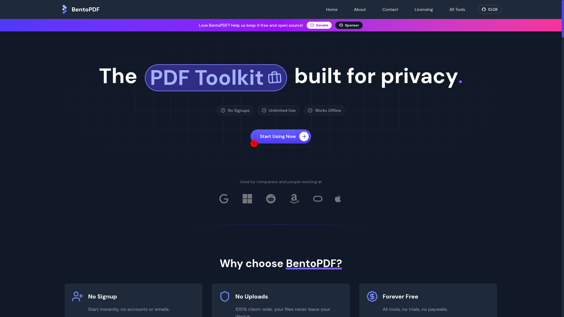 Installer BentoPDF avec Docker
