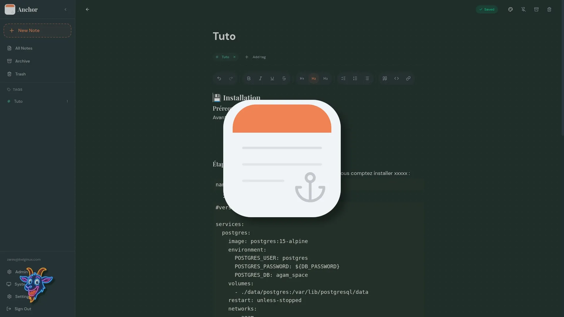 Installer Anchor avec Docker