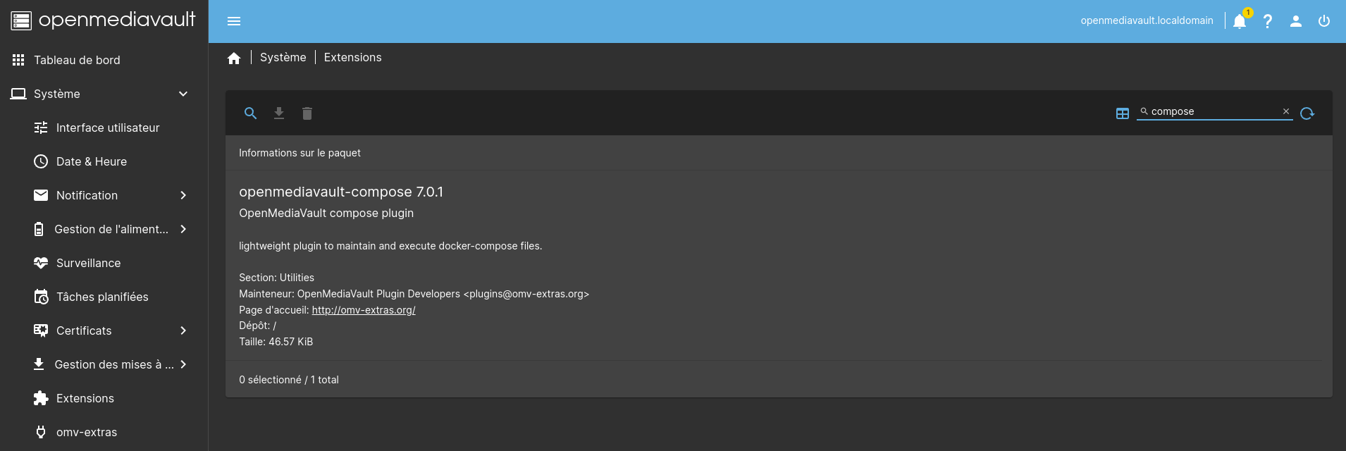 openmediavault 7 Sandworm - installer Docker
