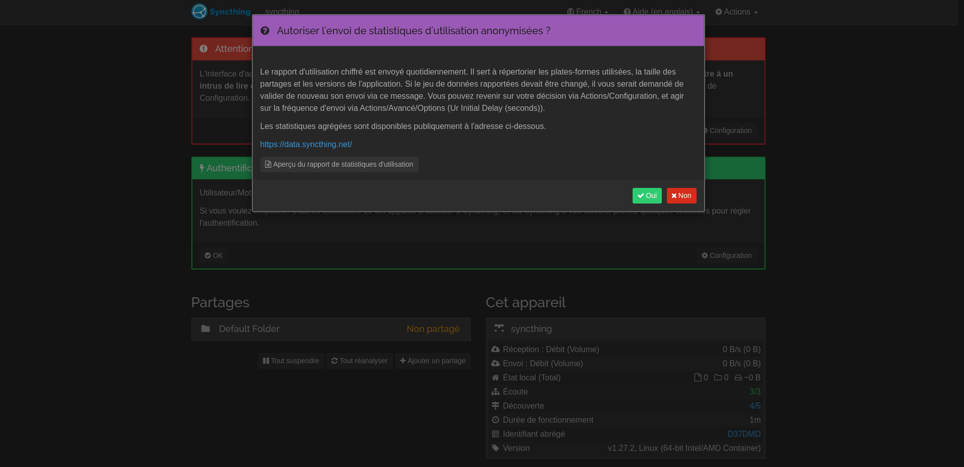 Installer Syncthing avec Docker