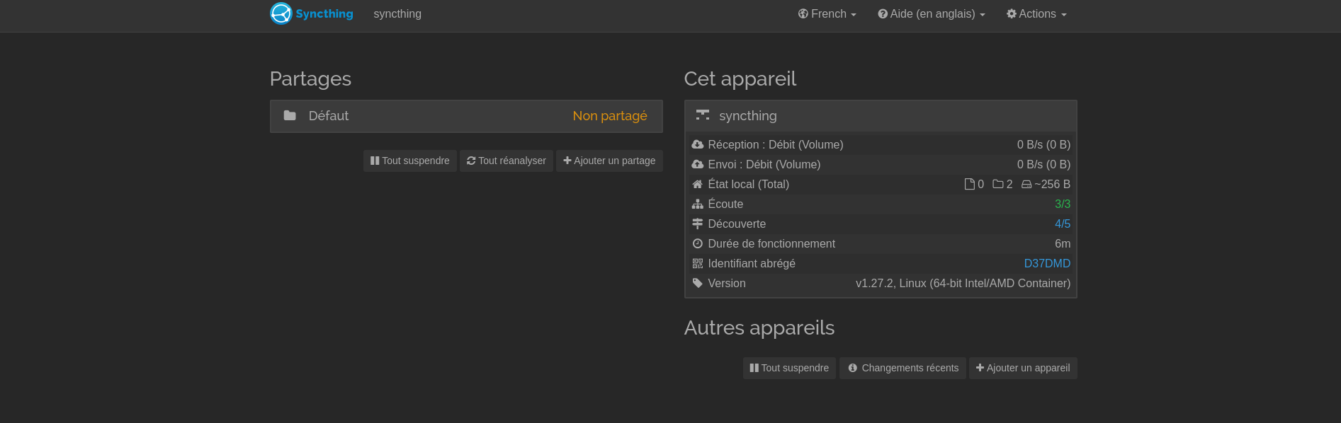 Installer Syncthing avec Docker