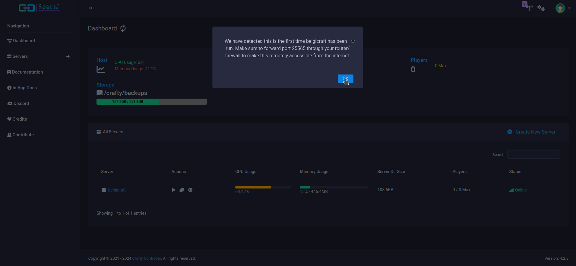 Installer Crafty Controller avec Docker