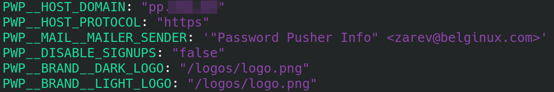 Installer Password Pusher avec Docker
