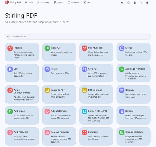 Installer Stirling-PDF avec Docker
