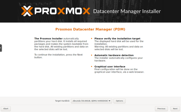 Installer Proxmox Datacenter Manager